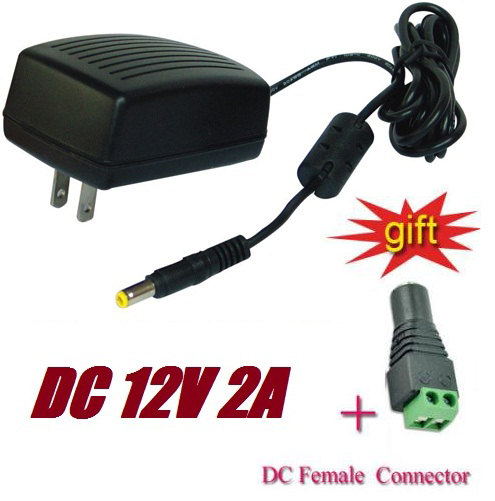 Power Adapter 100-240VAC Output DC12V 2000mA (2A) Plus DC Female ...